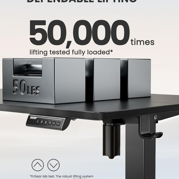 Office | Height Adjustable Electric Standing Desk 48 X 24 Inches Sit ...